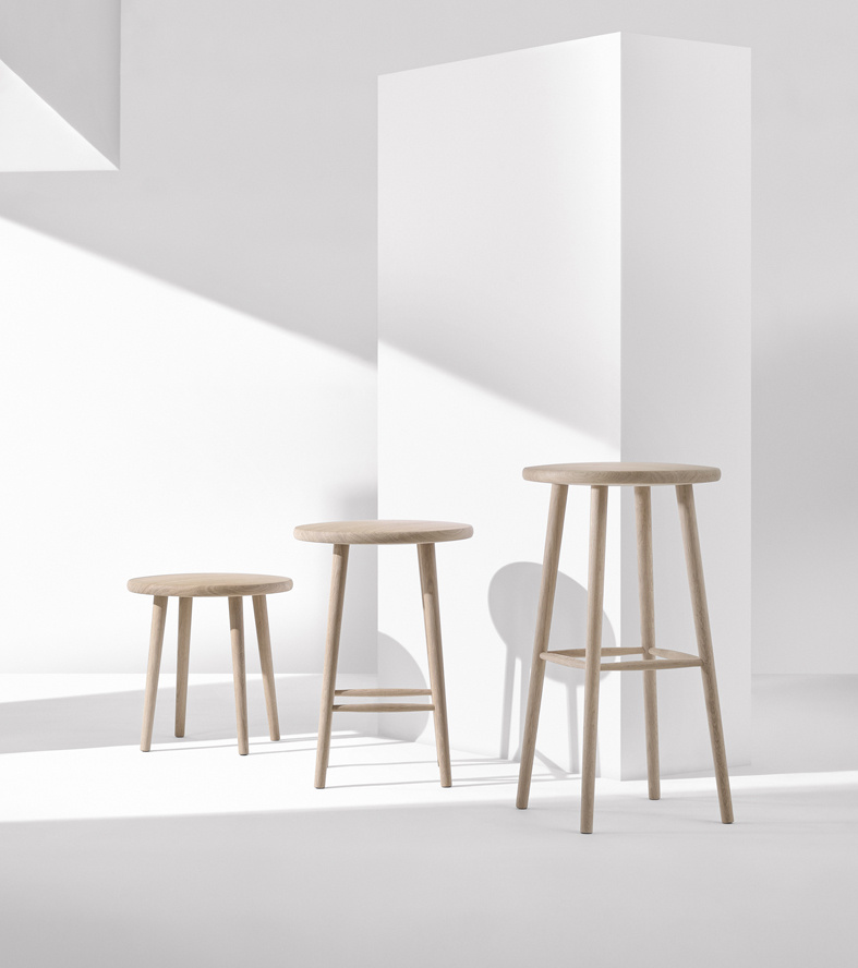 MISS BUTTON Barpall Ek Naturlack | STOLAB | Svenska Hem