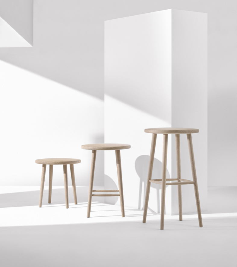 MISS BUTTON Barpall Ek Naturlack | STOLAB | Svenska Hem